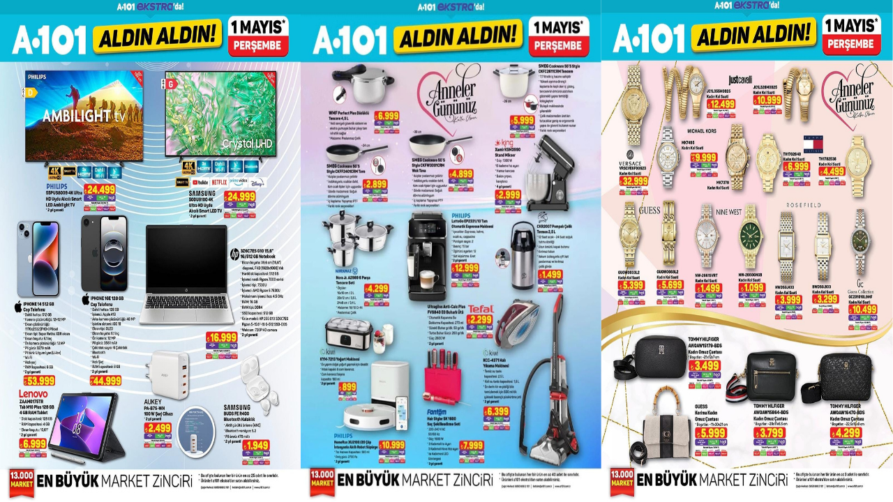 A101 market 1 Mayıs 2025 tarihinden itibaren geçerli Aldın Aldın aktüel ...